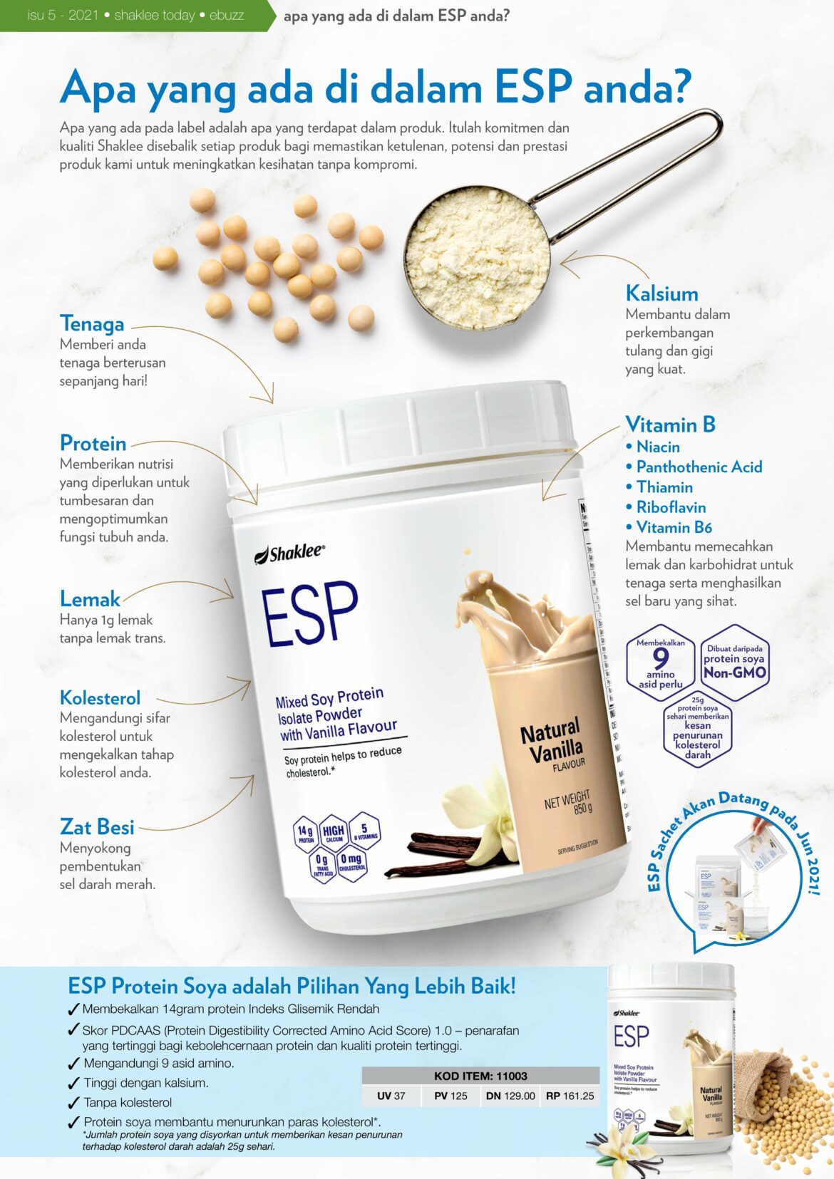 ESP Shaklee : Khasiat , Kebaikan dan Cara Makan Protein Soya Shaklee